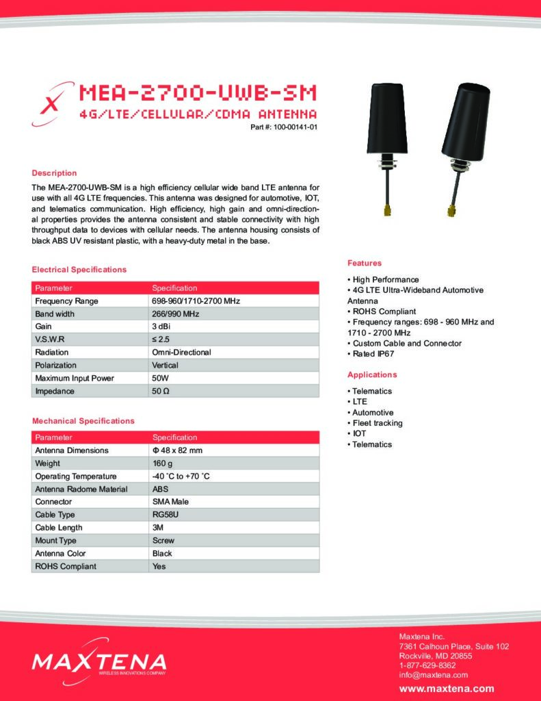 MEA-2700-UWB-SM-datasheet-1 | M2M Connectivity